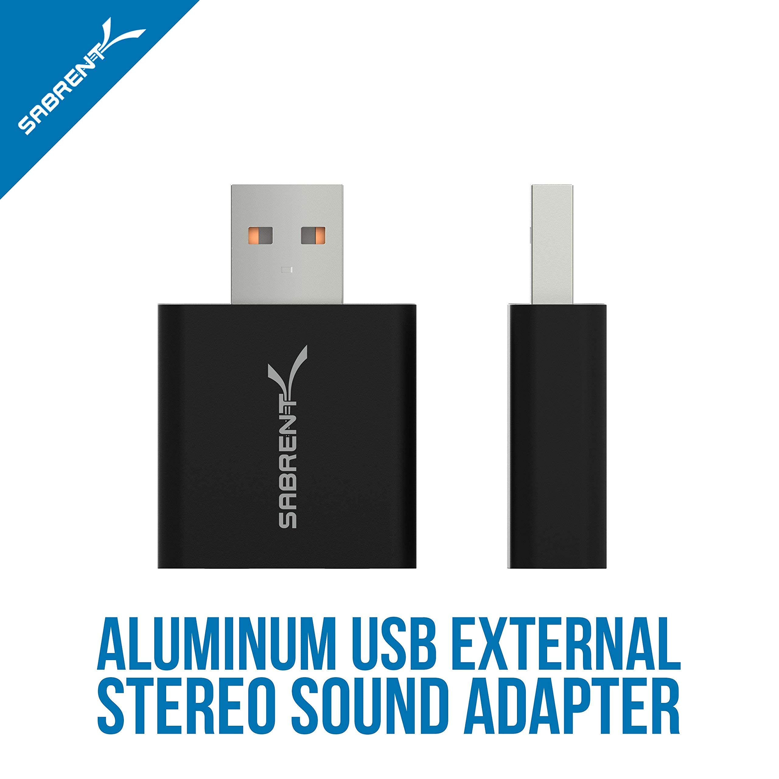Sabrent 13 Port High Speed USB 2.0 Hub +Aluminum USB External Stereo Sound Adapter for Windows and Mac.
