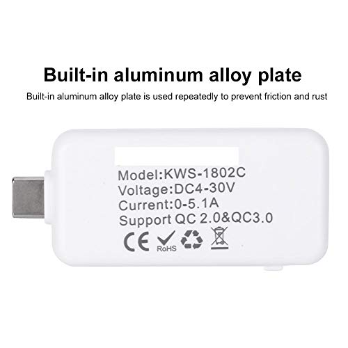 Tester, USB Tests, Accruacy-Built Easy To Use for Usb Type-C Usb Home Use Computer(white)
