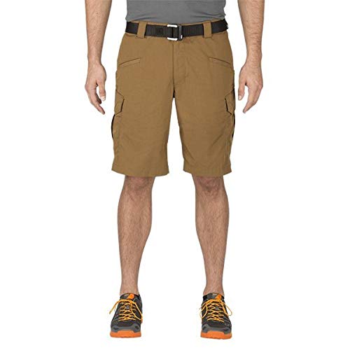 5.11 Tactical Men's Stryke 11-Inch Inseam Military Shorts, Flex-Tac Ripstop Fabric, Storm, 35, Style 73327