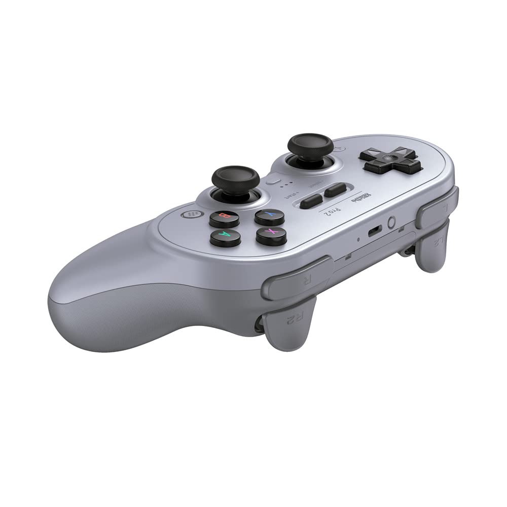 8BitDo Pro 2 Bluetooth Controller for Switch, PC, Android, Steam Deck, Gaming Controller for iPhone, iPad, macOS and Apple TV (Gray Edition)