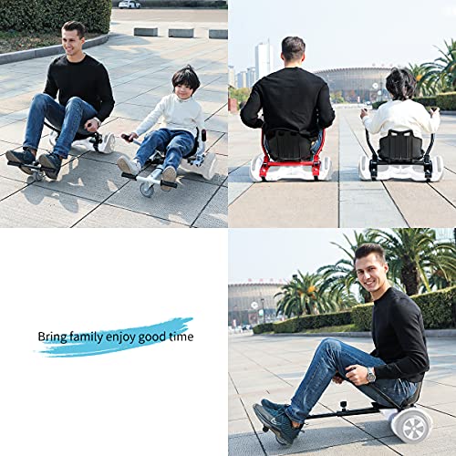 Camelmother Hoverboard Seat Attachment Transform Your Hoverboard into Go Kart for Kids or Adults,Adjustable Hoverboard Accessories for Self Balancing Scooter