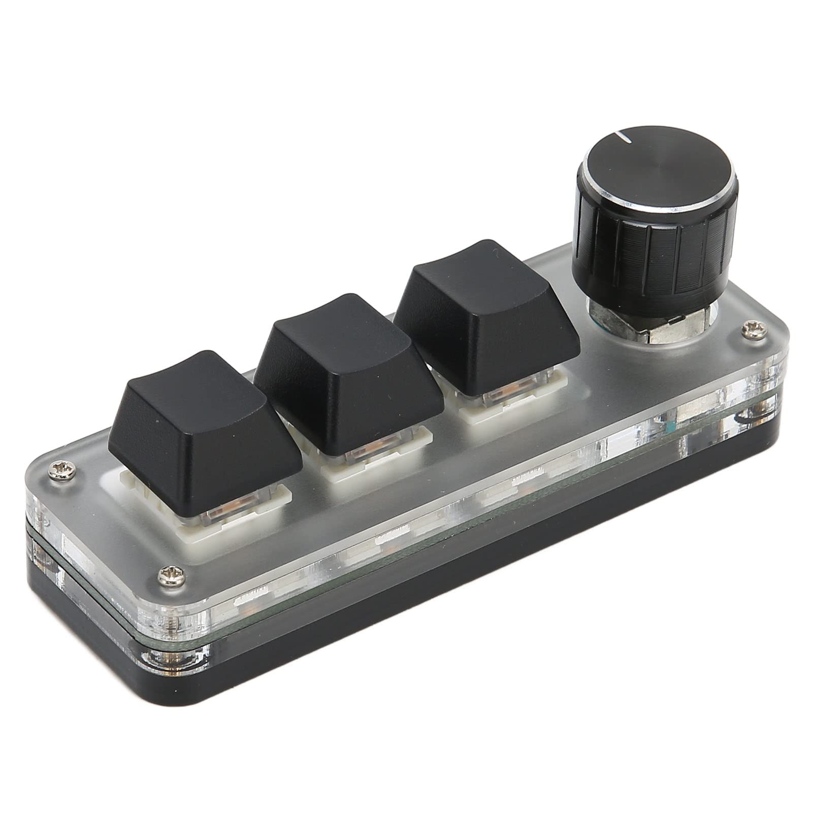 3Key Mechanical Gaming Keypad with Knob, Programming Macro Keys OSU Gaming Keyboard, RGB Backlight USB Mini Keypad for Computer Universal