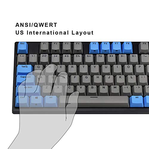 DURGOD Taurus K320 TKL Wired Mechanical Gaming Keyboard - 87 Key - Double Shot PBT - NKRO - USB Type C (Cherry Silent Red,Black)