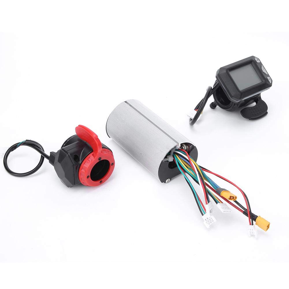 5.5inch LED Display Controller Electronic Bike Brake Controller Carbon Fiber Aluminum Alloy Three Piece for E Bike(Controller + Throttle + Brake)
