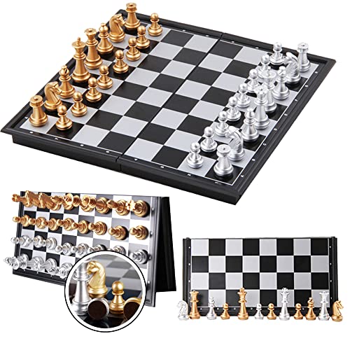 Chess Set Travel Magnetic Chess Set (12.6 Inches) - Folding, Portable, and Educational Board Game