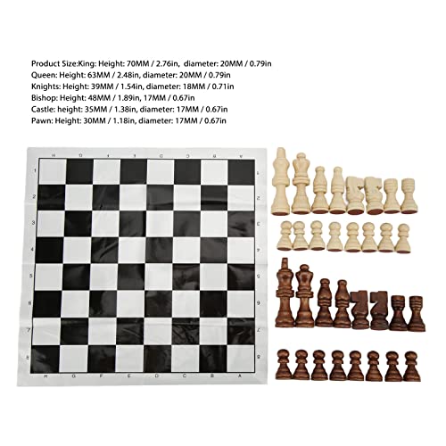 Chess Set,Chess Set with Foldable Board and Weighted Pieces,2 in 1 Travel Board Games for Kids and Adults, Folding Roll up Chess Game Sets,Packs and Travels Easy