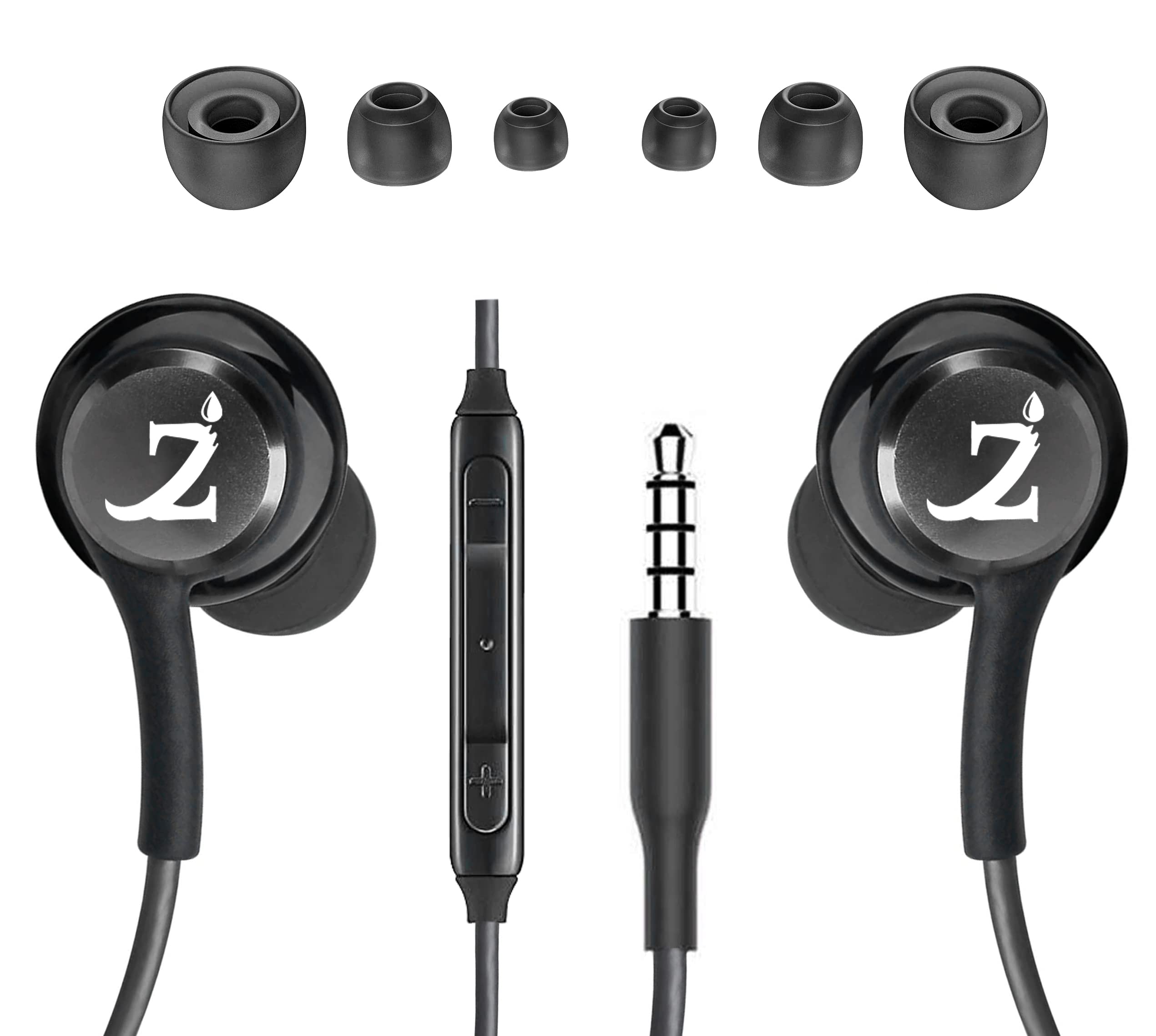ZAMZAM PRO Stereo Headphones Works for Motorola Moto G Power (2021) with Hands-Free Built-in Microphone Buttons + Crisp Digital Titanium Clear Audio! (3.5mm, 1/8 inch)