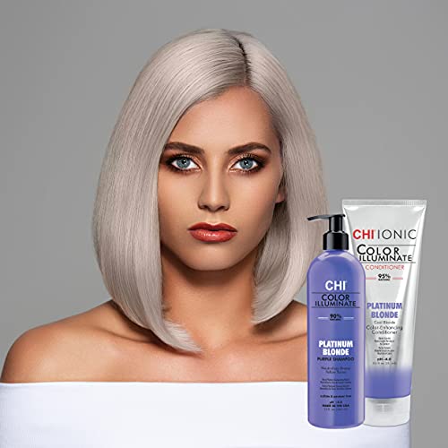 CHI Ionic Color Illuminate Shampoo, Platinum Blonde, 12 FL Oz