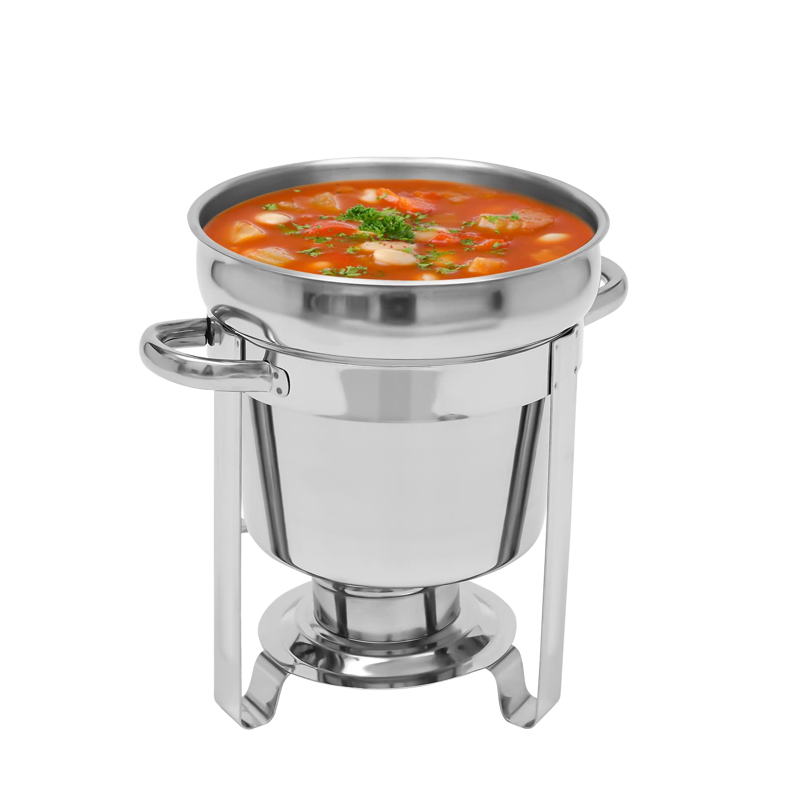 7L/7.4Qt Chafing Dish Buffet Set, Round Stainless Steel Chafers and Buffet Warmers Set Chef Soup Warmer Soup Chafer Catering Supplies Food Warmer with Lid for Kitchen Party Banquet