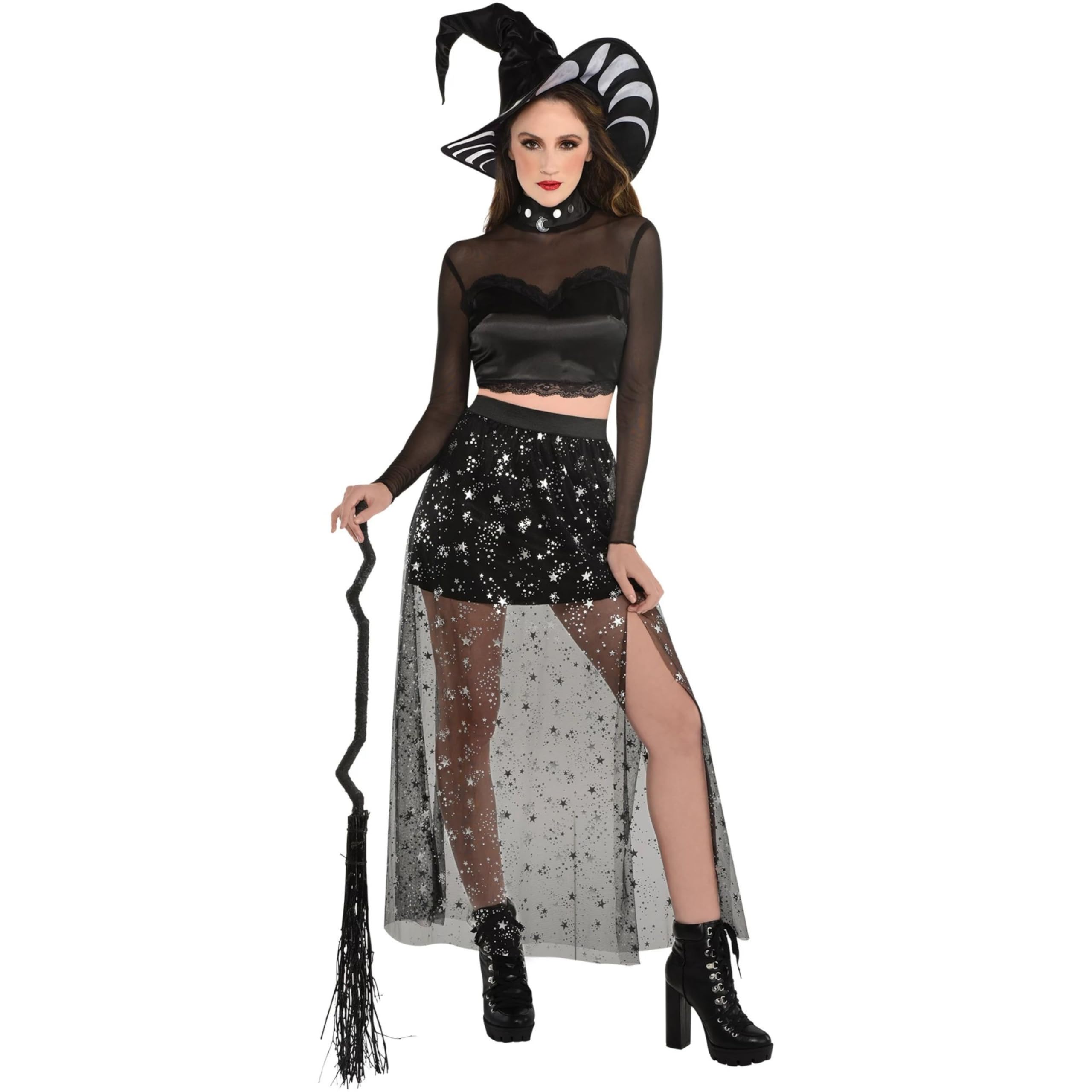 Amscan Lunar Witch Costume for Women; Includes Hat, Shirt, Skirt; Small Multicolor