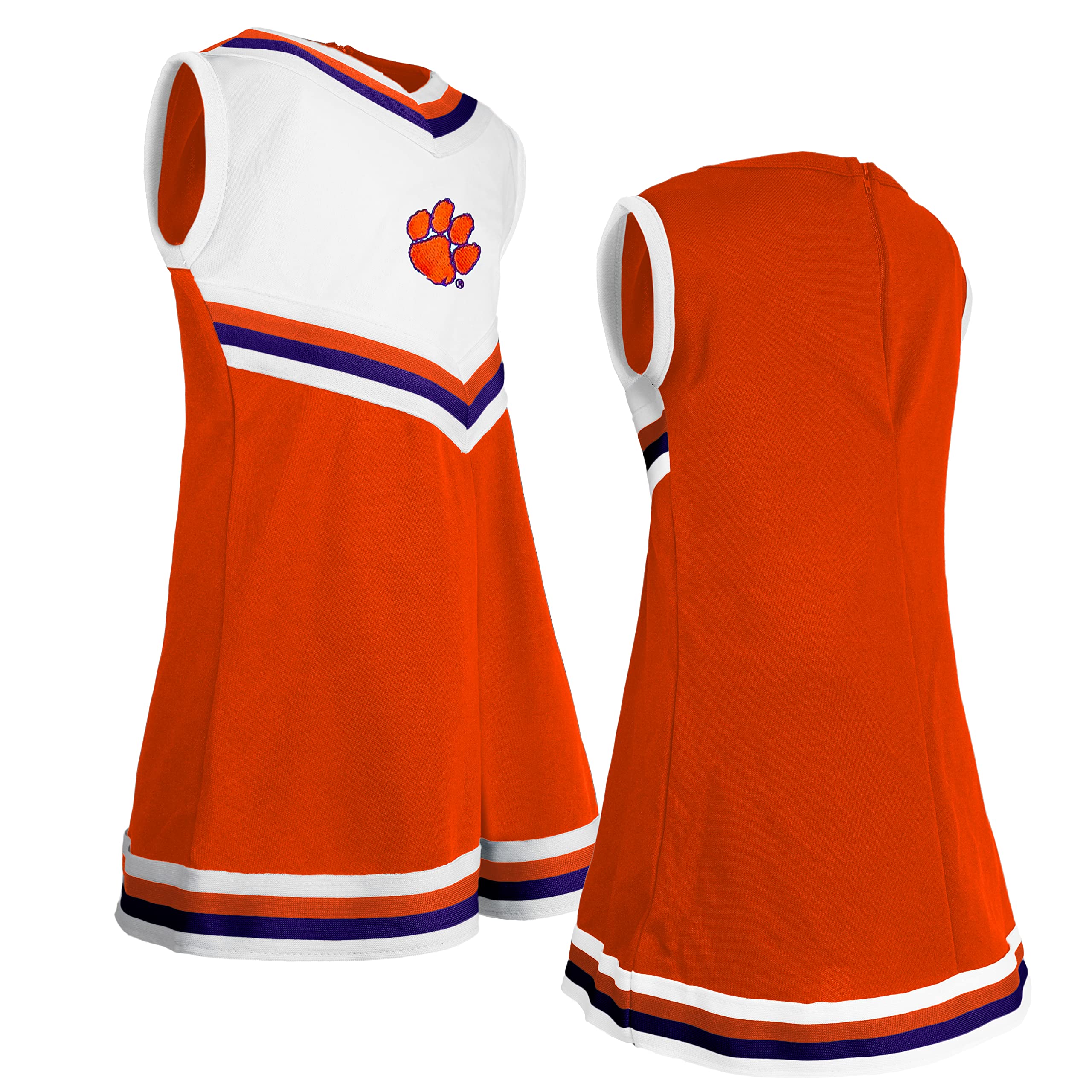 Little King NCAA Toddler/Youth Girls Team Cheer Jumper Dress-Clemson-Y6
