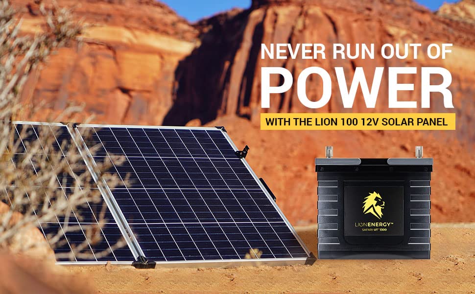 LION ENERGY- SAFARI UT 700 LiFePO4 Deep Cycle Battery - 56Ah 12v with 716WH and a Built-In BMS - 3500+ Deep Cycle Rechargeable Battery - Perfect for RV/Camper, Marine, Overland/Van