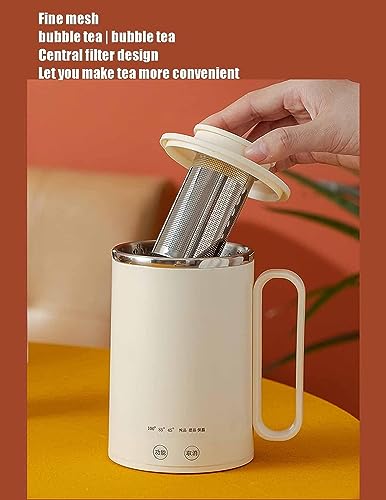 400ML Teapot Health Pot Electric Tea Pot Portable Mini Multi Cooker Electric Kettle Household Filter Teakettle Temperature Control Kettle Flower Teapo Fast Boiling Heat Preservation Function A,4