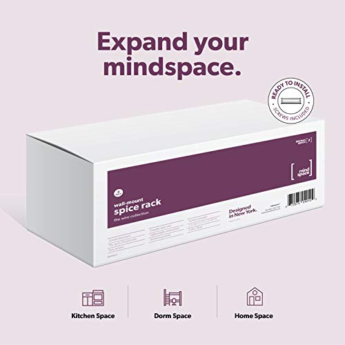 Mindspace Spice Rack Wall Mount, Pantry Cabinet Door Organizer - Set of 4 Hanging Spice & Seasoning Racks Kitchen Storage Organizer | The Wire Collection, Chrome