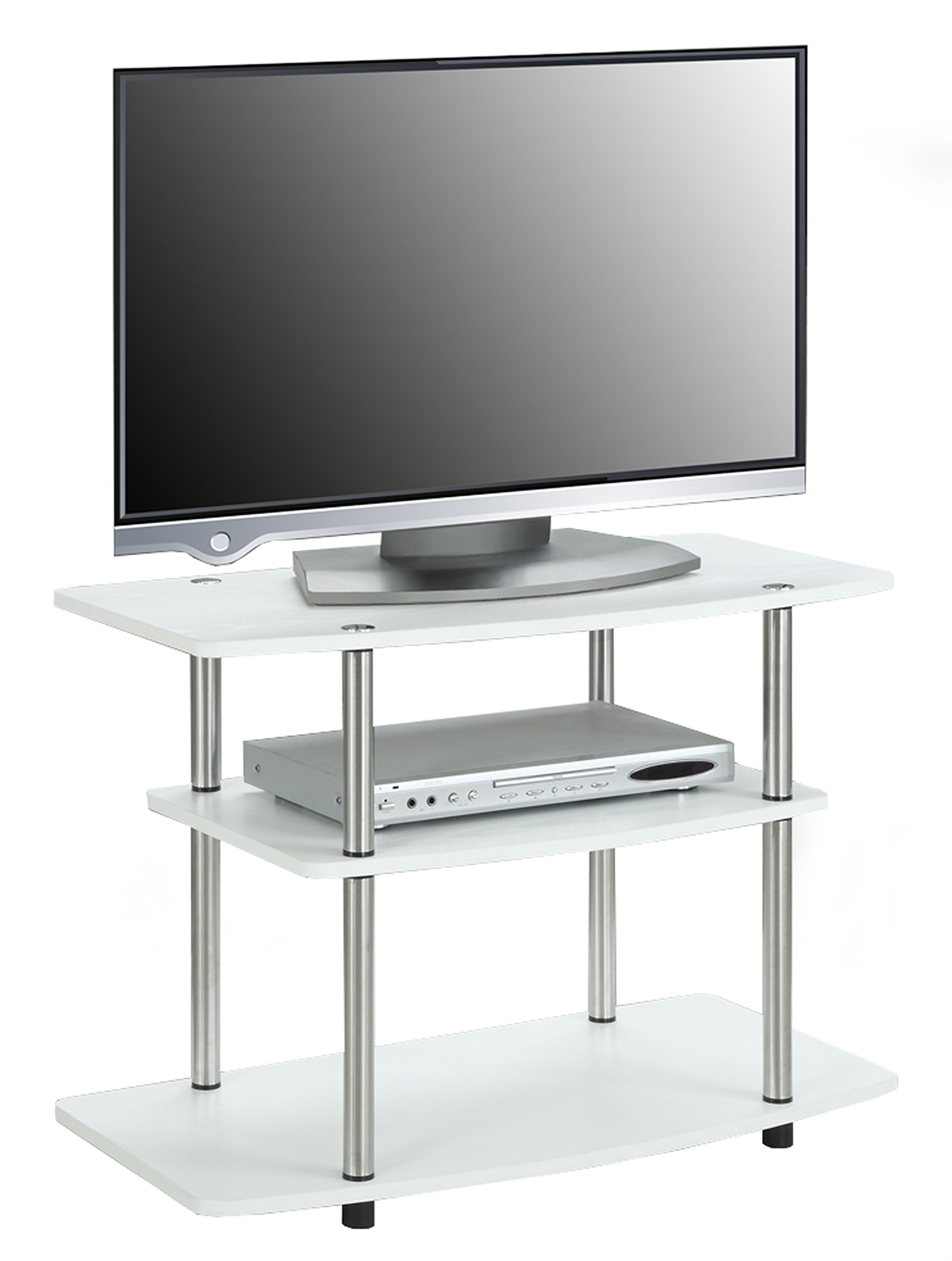 Convenience Concepts Designs2Go 3-Tier TV Stand, White