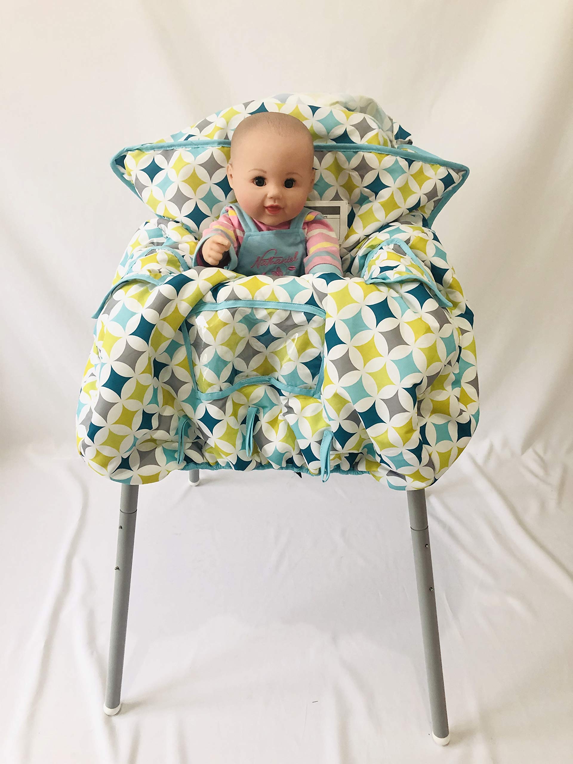 4 or 2 Leg Holes X-Large Size with Elastric Cushion for Twin Double Shopping Cart Cover for Baby Siblings