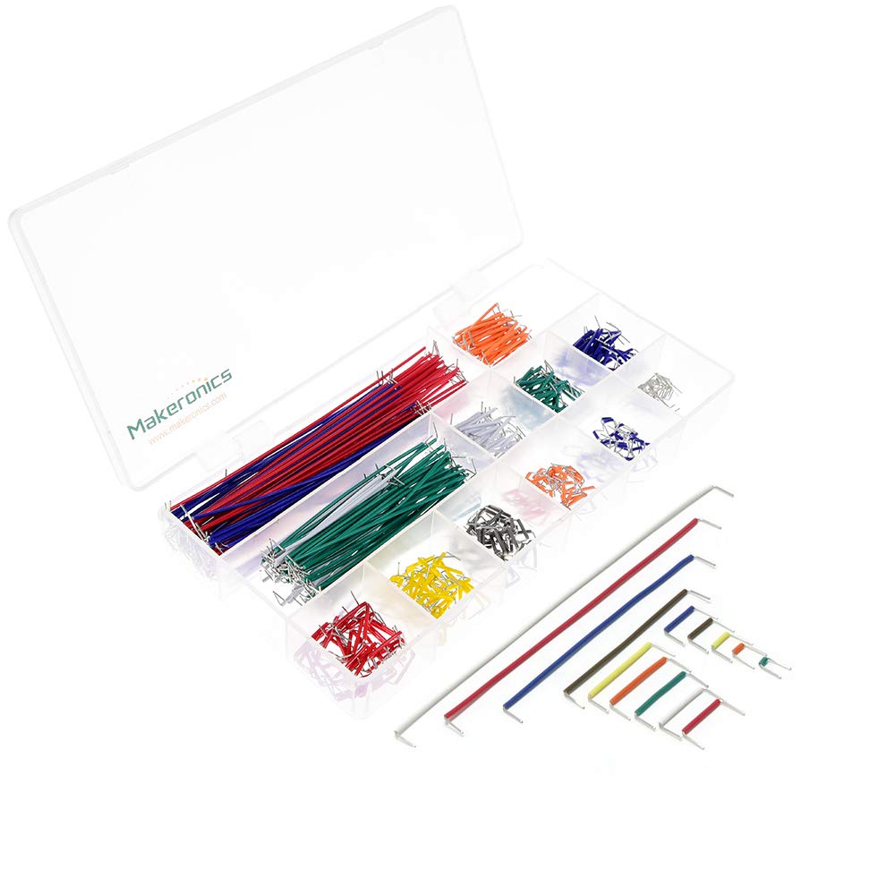 Makeronics 560 PCS Pure Copper Jumper Wires Kit |Solderless Breadboard Wires With 14 Assorted Length for Solder Circuits | Electronics | Arduino or Raspberry Pi