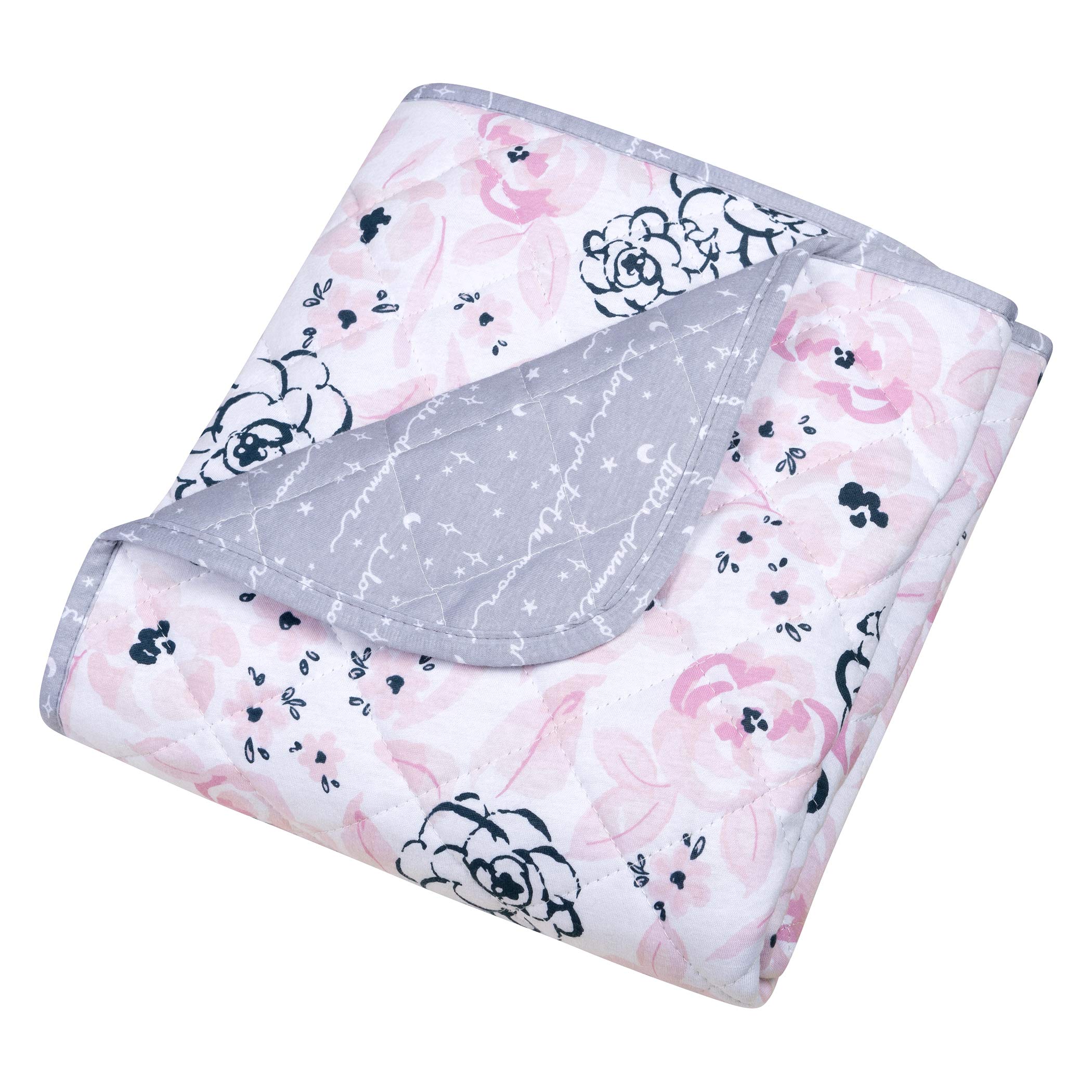 Trend Lab Quilted Jersey Baby Blanket, Watercolor Floral