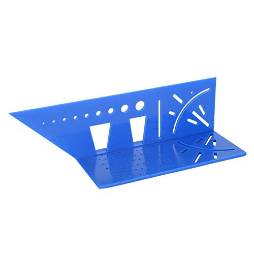 Agatige 2PCS Saddle T Square Ruler, Saddle Layout Square Gauge Plastic 45/90 Degree Angle T Ruler 3D Mitre Angle Protractors Woodworking Measuring Tools for Carpenter, Blue