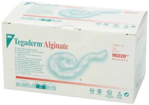 3M™ Tegaderm™ High Gelling Alginate Dressing, 90220, 1 in x 2 in, Rope Style Dressing, 5/Carton, 4 Cartons/Case