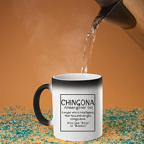 Chingona Intelligent Badass People Funny Sarcasm Novelty Smart Clever Gift for Friend Buddy Bestie 11oz 15oz Color Changing Mug