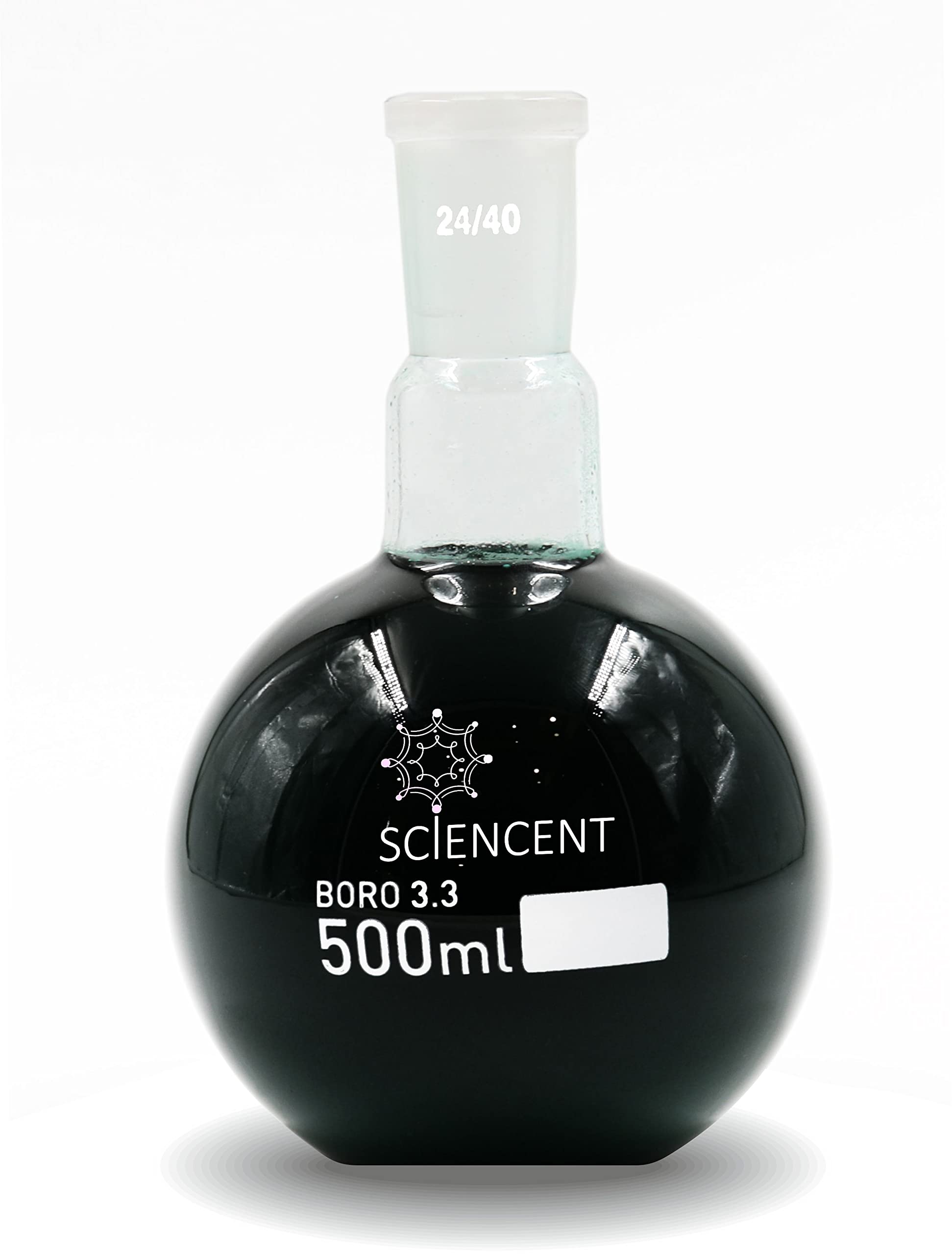 Round Bottom Glass Flask 500ml Single Neck Boiling Flask RBF 24/40 Joint