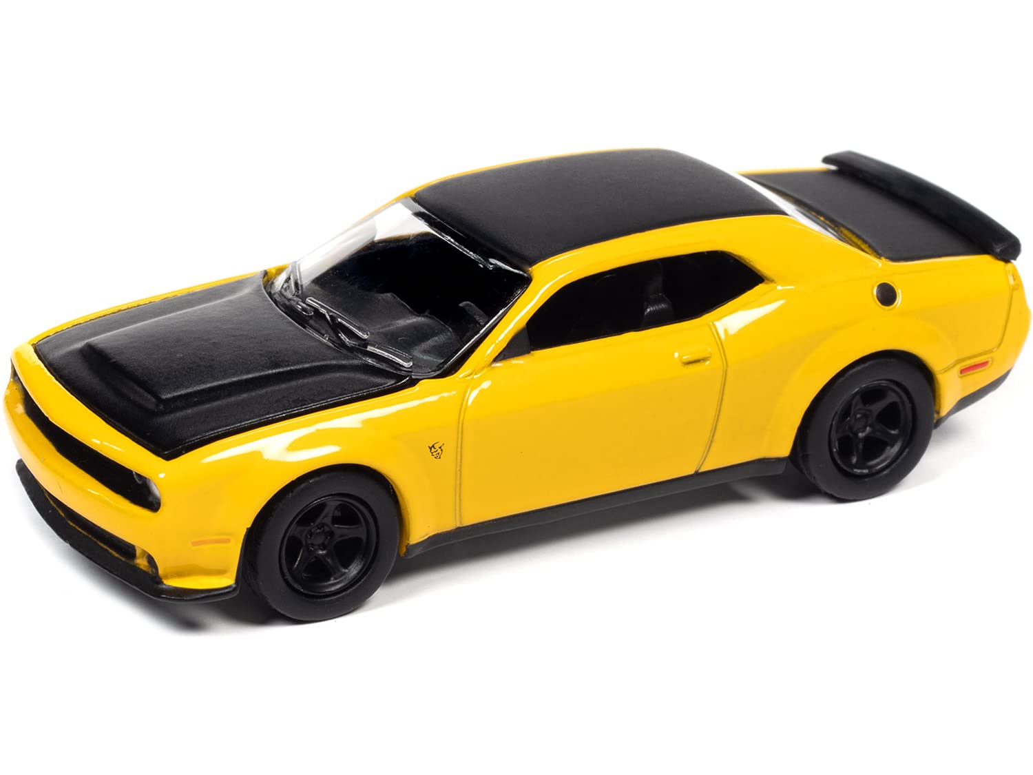 Auto World Diecast, 2018 Dodge Challenger SRT Demon Yellow Jacket & Black Limited Edition to 14408 Pieces Worldwide 164 Diecast Model Car by Autoworld 64312AWSP068 B