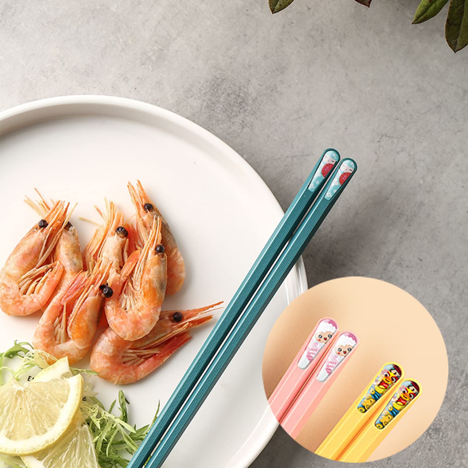 5 Pairs Family Reusable Chopsticks Dishwasher Safe, Non-Slip Family/ Hotel/ Restaurant Japanese Chop Sticks, Chinese ChopStick Gift Set, A