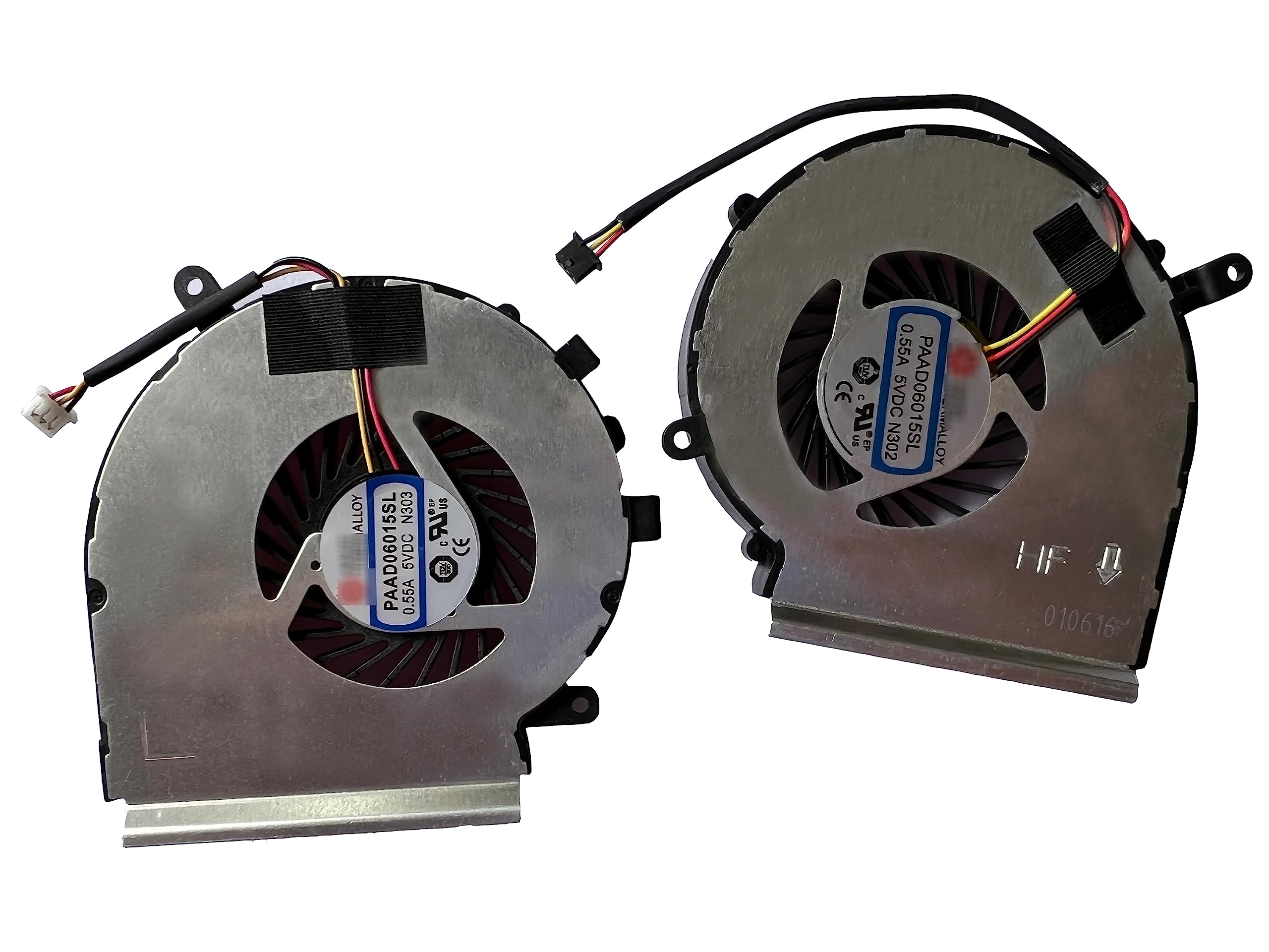 CPU Cooling Fan + Gpu Cooling for Msi Ge72 Ge62 2QD 2QE Pe60 Pe70 Gl62 Gl72 Gp72 Gp62, 2 Fans PAAD06015SL N302 N303