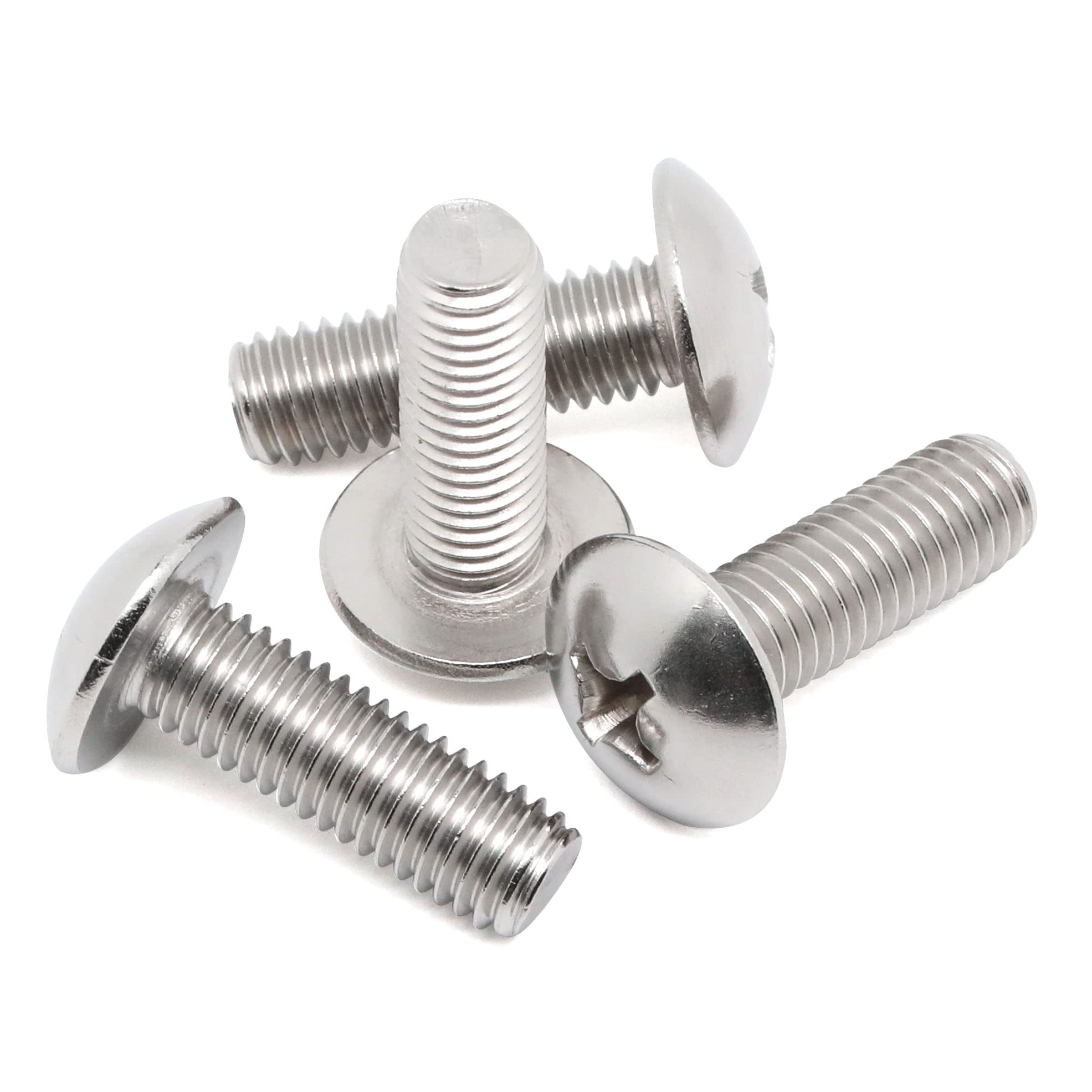 M4 x 25mm Truss Head Machine Screws for Cabinet Drawer Knob Pull Handle, Stainless Steel 18-8 (304), Bright Finish, 40 PCS