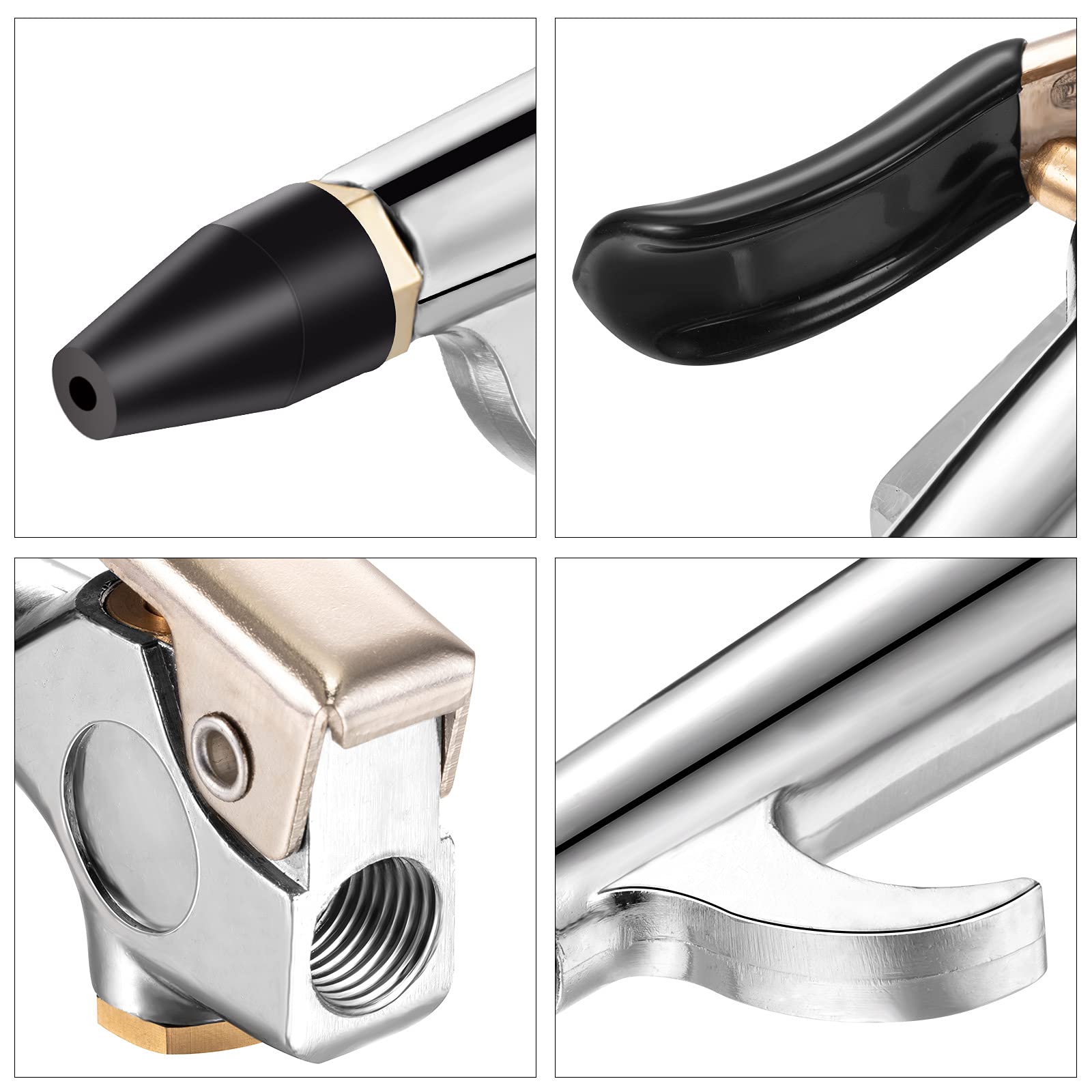 8 Pieces Air Blow Tools Adjustable Air Nozzle Blow Tool Air Compressor Flow Nozzle Air Compressor Accessories for Industrial Household Air Blow Compressor