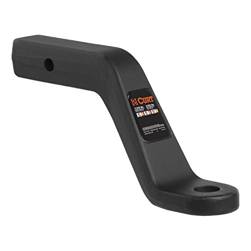 CURT 45342 Forged Trailer Hitch Ball Mount, Fits 2-Inch Receiver, 17,000 lbs, 1-1/4-Inch Hole, 6-Inch Drop, 5-Inch Rise, Carbide Black Powder Coat