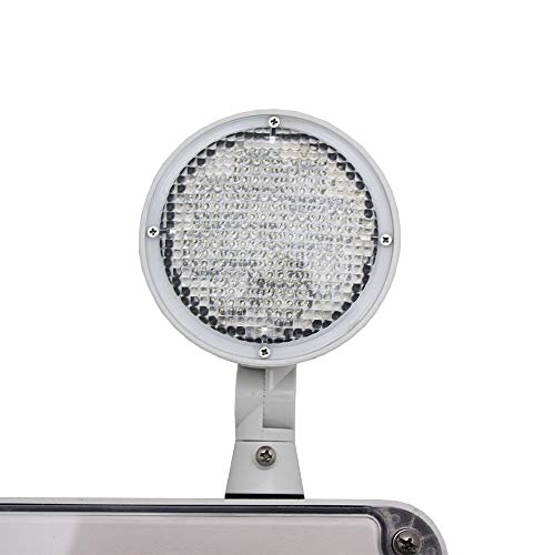 LFI Lights | Wet Location Rated Combo Green Exit Sign with Emergency Lights | White Housing | All LED | Two Adjustable Round Heads | Hardwired with Battery Backup | UL Listed | WLTCOMBO-G