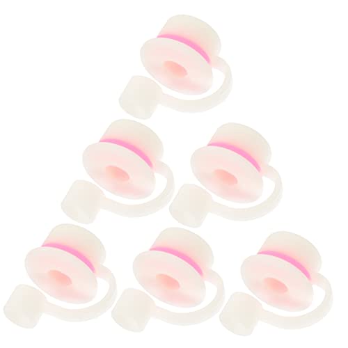 ABOOFAN 18 Pcs Straw Cap Straw Covers Straw Decors Silicone Straw Straws for Tumblers Straw Hole Cover Drinking Straw Cover Reusable Straw Tips Covers Straw End Plugs Glass Straight 8mm