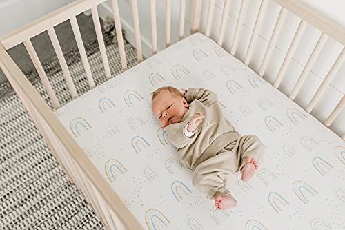 Premium Fitted Knit Crib Sheet/Toddler Sheet"Skye" by Copper Pearl