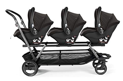 Peg Perego Pop-Up Seat for Triplette Stroller - Compatible with The Triplette, Duette, and Team Strollers - Made in Italy - City Grey