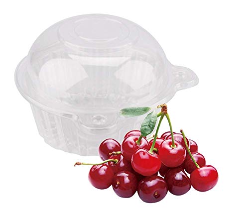 Hewnda 100 Pack Plastic Single Individual Cupcake Muffin Dome Holders Cases Boxes Cups Pods,Great for parties or cake/muffin sales