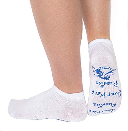 DonnaElite Labor & Delivery Inspirational Non Skid Push Maternity Socks