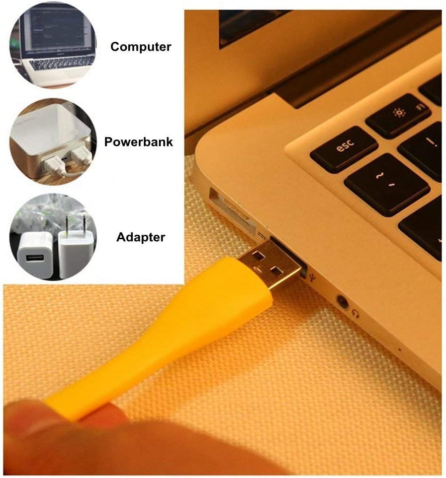 EBYPHAN Mini USB Light for Keyboard, Flexible USB Laptop Light, Adjustable USB Lamp for Notebook Computer(Gooseneck Structure, LED Lighting Source, 10-Pack)