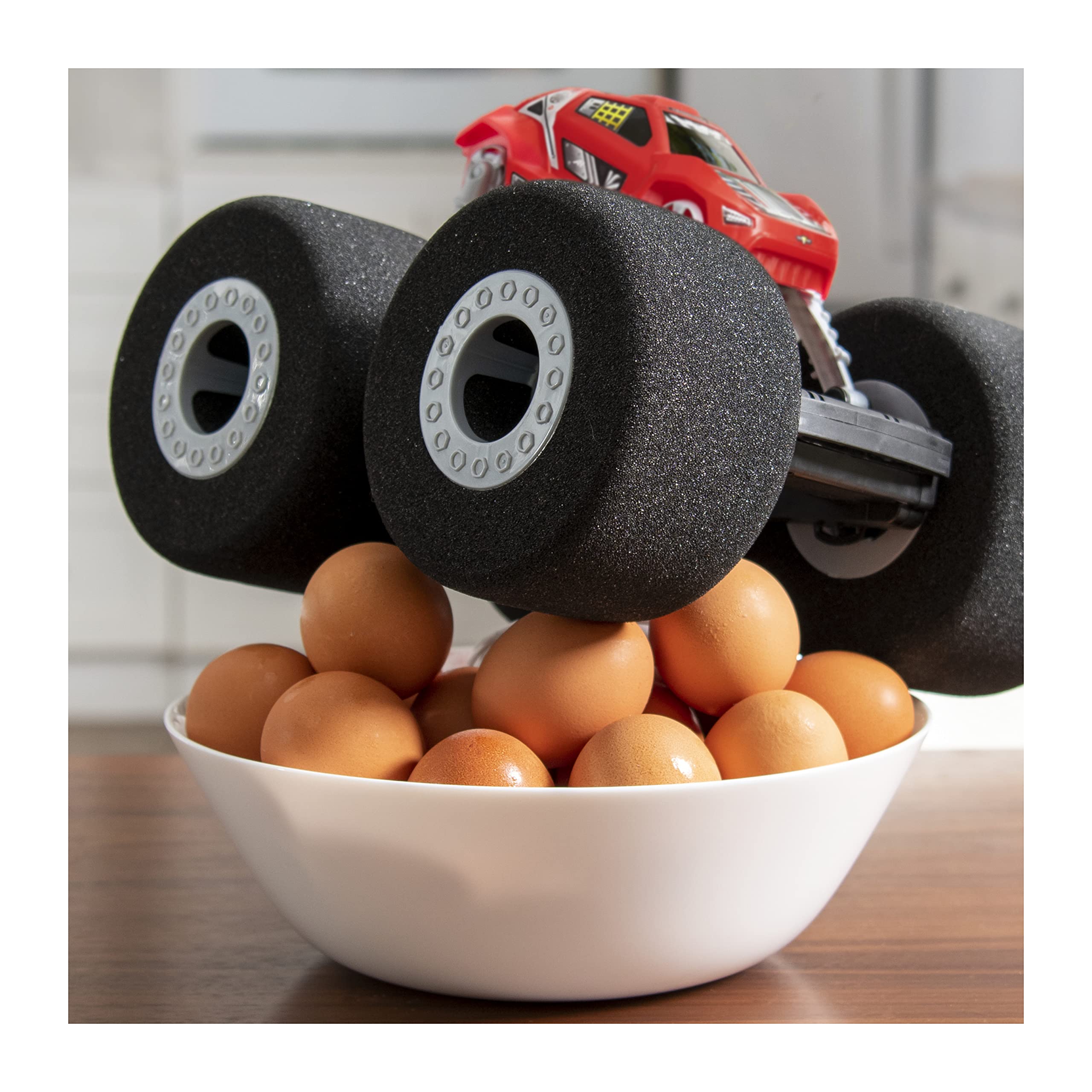 Air Hogs Super Soft, Stunt Shot Indoor Remote Control Stunt Vehicle with Soft Wheels, for Kids Aged 5 and up