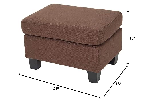 Christopher Knight Home Rosella Fabric Ottoman, Chocolate