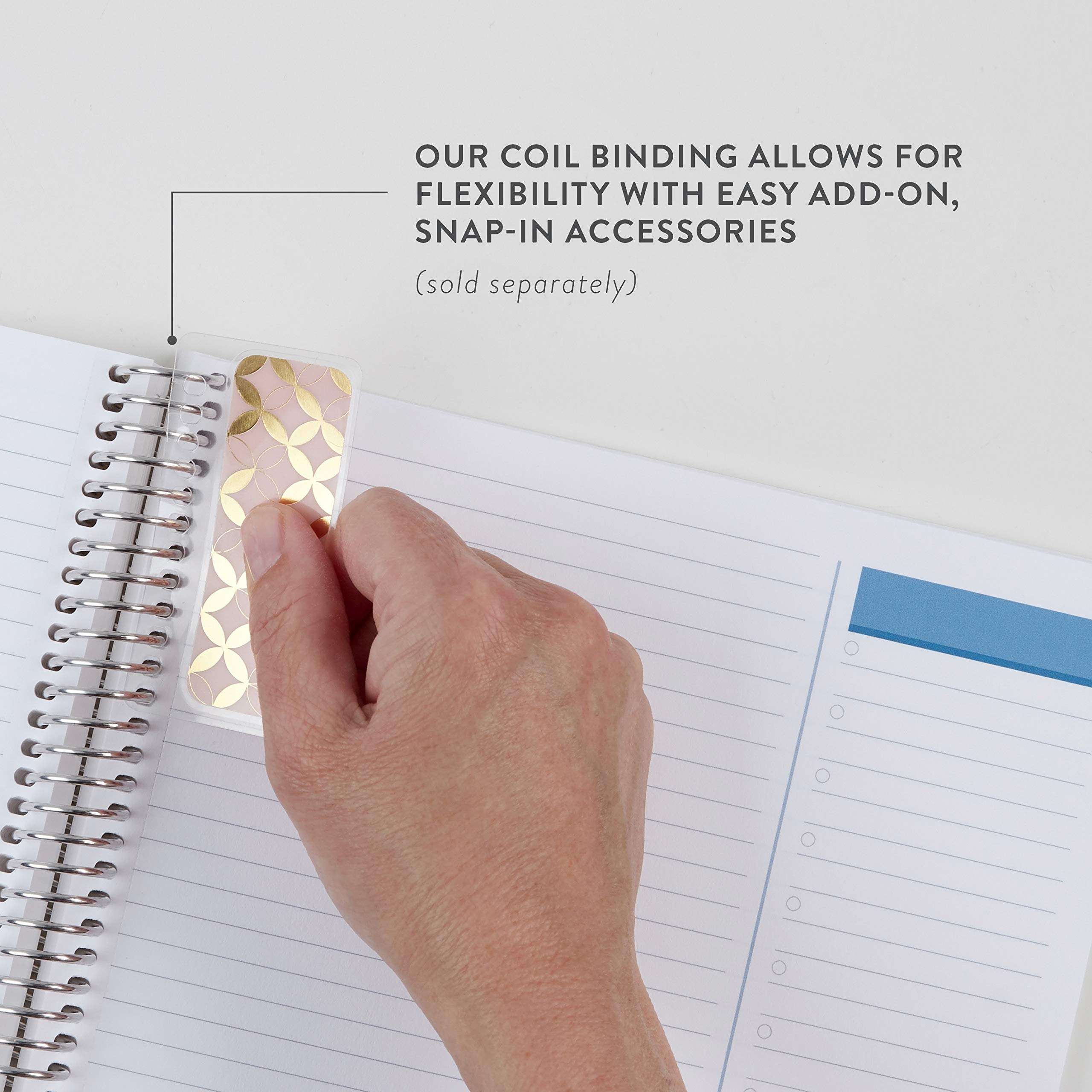 7" x 9" Spiral Bound Productivity Notebook - On Your Way. 160 Lined Page & to Do List Organizer Notebook. 80Lb Thick Mohawk Paper. Stickers Included by Erin Condren.