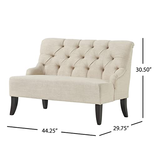 Christopher Knight Home Nicole Fabric Settee, Light Beige