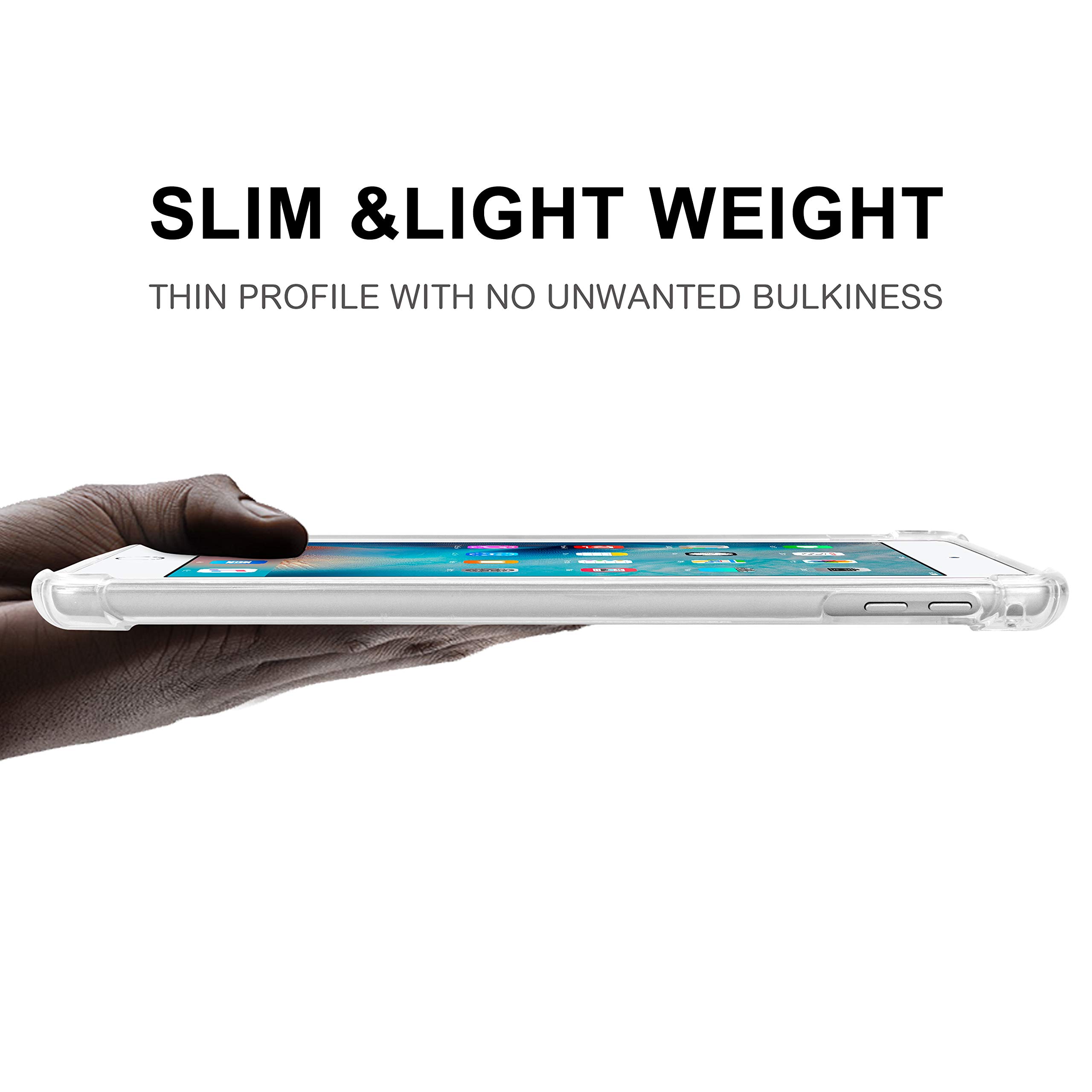 KIQ Case for iPad 9.7 5th 6th Gen, TPU Skin Protection Anti Slip Lightweight Cover for Apple iPad 9.7 2017/2018 5th & 6th Generation Air 1 2 Pro 9.7[Clear]