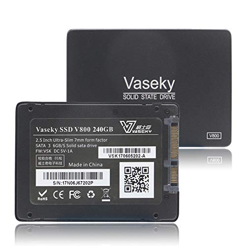 ECOiNVA Vaseky SATA MLC SSD Hard Drive Disk 120G 240G 350G 480G 2.5 Inch Laptop Desktop Computer Solid State Drive Noiseless Hotless Shockproof (240G)