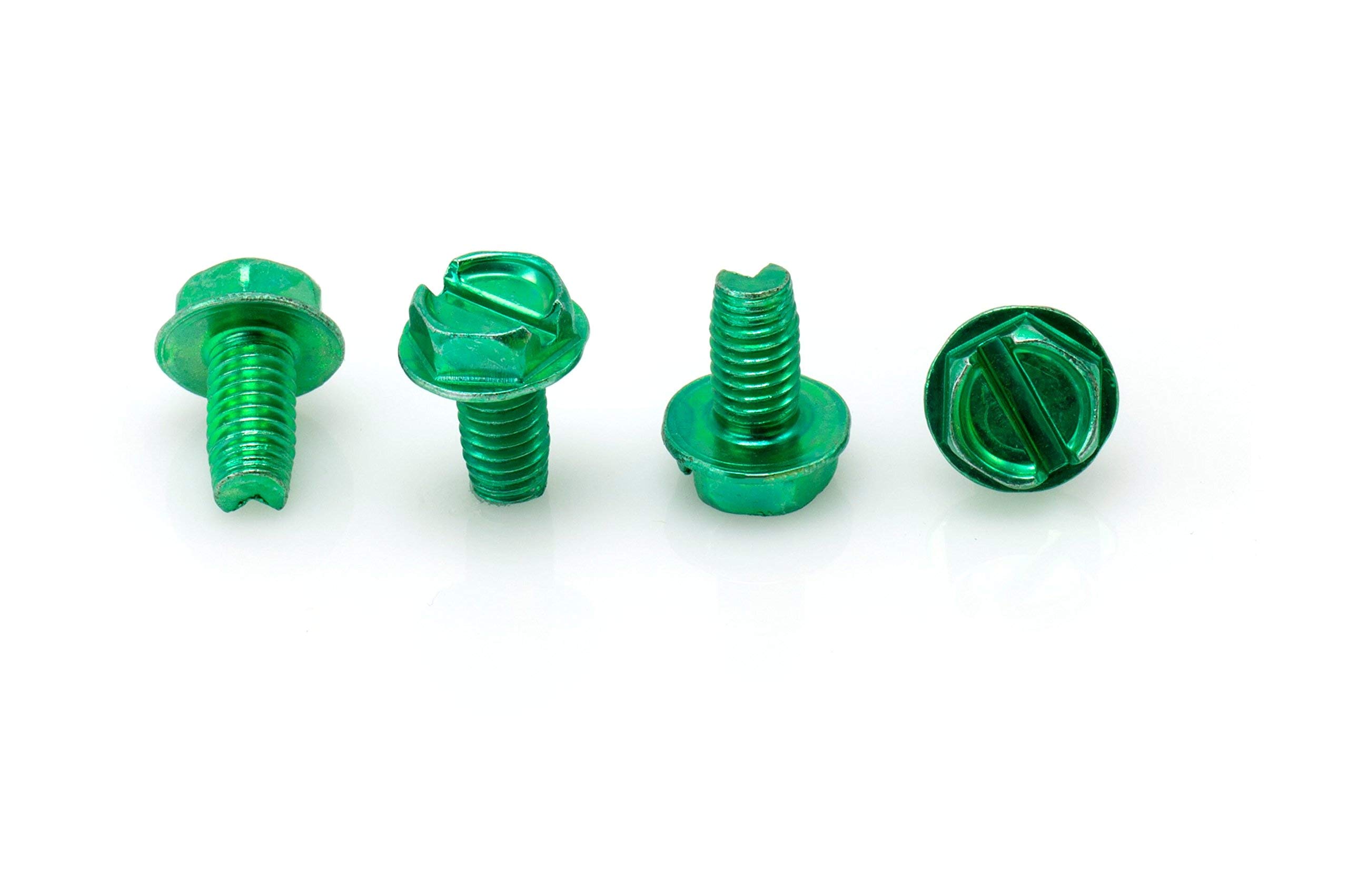 THE CIMPLE CO 100 Pack - 1/2 in (13 mm) Self Tapping Ground Screws - 10-32 Ground Screws - Electrical Grounding Screws - Hex Head Ground Screw - Stainless Steel Grounding Screw - Green, 100 Pieces