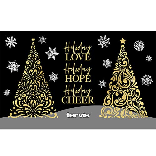 Tervis Triple Walled Golden Holiday Christmas Insulated Tumbler Cup Keeps Drinks Cold & Hot, 20oz, Stainless Steel