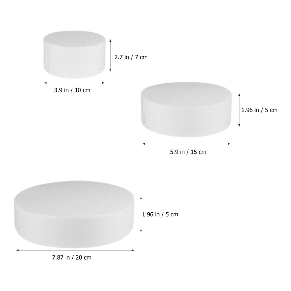 3pcs Prosthetic Foam Cake Model Cupcake Dummies Foams Cake Model Simulated Dummy Cake Baking Cake Dummies Cake Prop Cake Model Diy Cake Model Cake Dummy 7c Prosthesis Wedding White