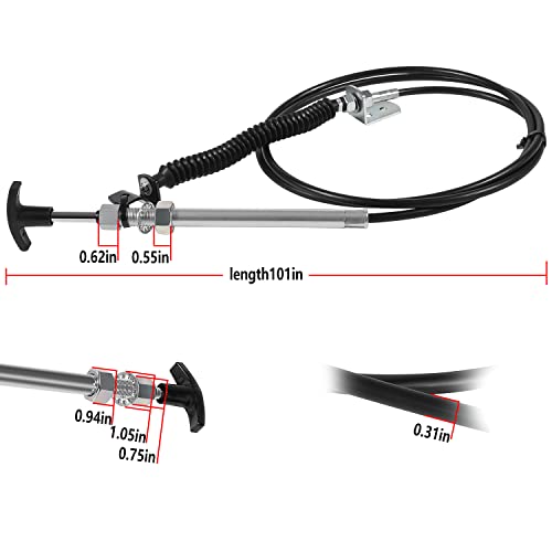 AM132704 Snowblower Remote Spout Cap Push Pull Control Cable Fit for John Deere Snow Thrower, Tractors, Snow Blower GX, LX, GT, 100 Series 245 260 265 285 335 345 425 445 455 X565 X475 X720 X724