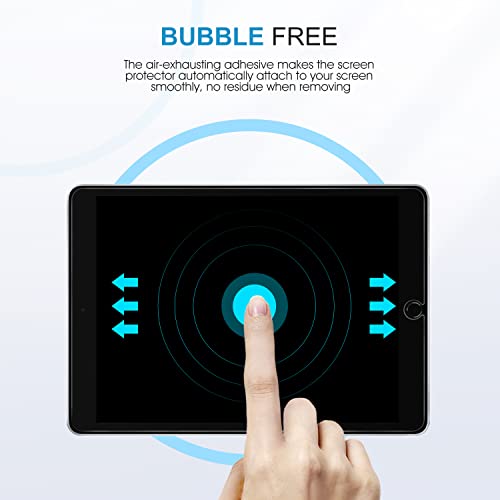 SPARIN 2 Pack Screen Protector for iPad 9th Generation 10.2 inch, Tempered Glass Compatible with iPad 9 (2021 Released)